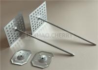 China 3x125mm Perforated Stick Pins Galvanized Steel Rock Wool Fixing Insulation Nail Fastener for sale