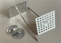 China Rockwool Insulation Fixings Perforated Insulation Hangers 12 Gauge With Self Locking Washers for sale