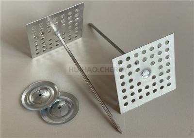 China Rockwool Insulation Fixings Perforated Insulation Hangers 12 Gauge With Self Locking Washers for sale