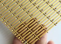 China Stainless Steel Architectural Mesh Fabrics 2mm Weft Diameter Coffee Color for sale