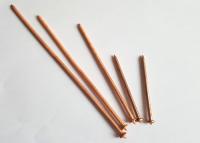 China 2.7mm x 63.5mm Copper Plated CD Stud Welding Pins With Dome Cap Washer for Ship for sale