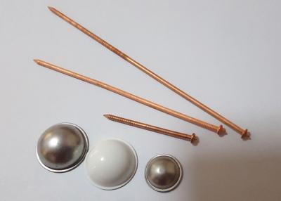 China 3mm Copper Plated Steel Stud Welding Insulation Pins With Self Locking Dome Caps for sale