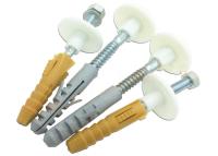 China 50mm L Plastic Expansion Rubber Plug With Screw For Toilet Installation for sale