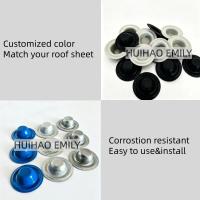 China 35mm Galvalume Metal Screw Cap For Roofing Screw In Corrugated Steel Roof Fasteners for sale