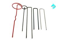 China Carbon Steel Ground Grass Staple Pins， Landscape Fabrics Turf Pins 4