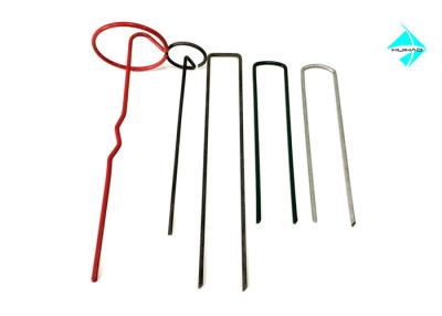 China Carbon Steel Ground Grass Staple Pins， Landscape Fabrics Turf Pins 4