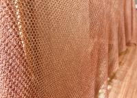 China Concert Halls Drapery Copper Ring Mesh Chainmail Type 1mm Dia 8mm Aperture for sale