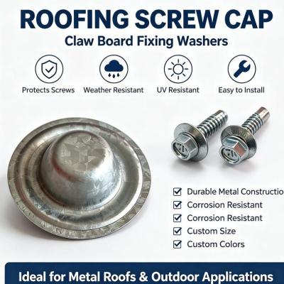 China Waterproof Metal Roof Screw Cap Covers ZAM Steel Seal Existing Screw Heads To Prevent Leaks for sale