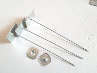 China Galvanized Steel Self Adhesive Insulation Pins 220mm With Self Locking Washer For Insulation Sheet for sale