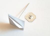 China 2.7mm Metal Self Adhesive Insulation Fixing Pins With 50x50mm Base For Dusting for sale