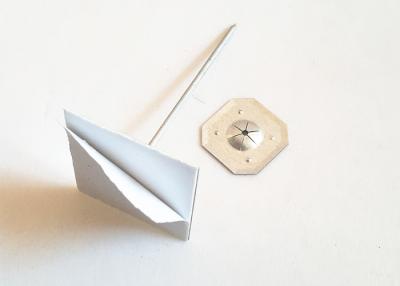 China 2.7mm Metal Self Adhesive Insulation Fixing Pins With 50x50mm Base For Dusting for sale