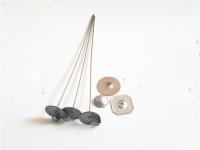 China Stainless Steel Lacing Insulation Anchor Pins With 22 mm Metal Dome Caps for sale