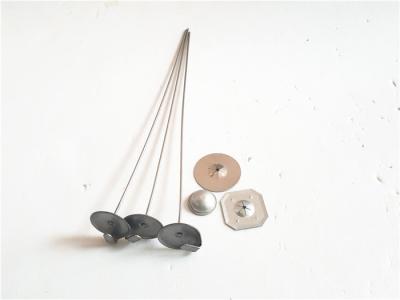 China Stainless Steel Lacing Insulation Anchor Pins With 22 mm Metal Dome Caps for sale