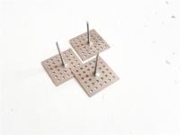 China Soundproofing Work Metal Insulation Anchor Pins With Square Type Perforated Base for sale