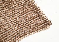 China Copper Wire 1.2mm Diameter Chainmail Metal Ring Mesh For Space Divider for sale