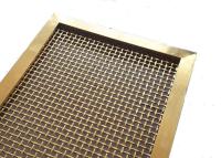 China PVD Color Metal Frame Room Drivider With Steel Rigid Decorative Weave Fabric for sale