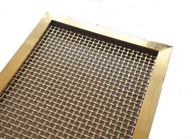 China PVD Color Metal Frame Room Drivider With Steel Rigid Decorative Weave Fabric for sale
