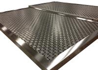 China Weave Rigid Mesh Type Elevator Cab Mesh Panel With Custom V Aluminum Frame for sale