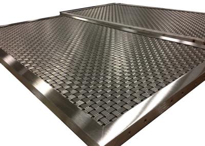 China Weave Rigid Mesh Type Elevator Cab Mesh Panel With Custom V Aluminum Frame for sale
