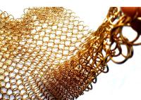 China 1.2X10MM Fireplace Mesh Curtain, Metal Mesh Curtain Panels For Space Divider for sale