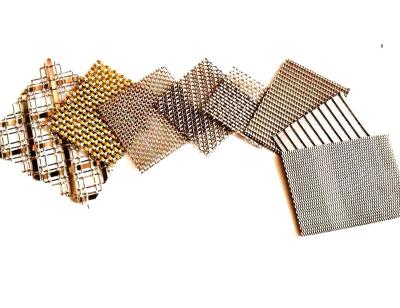 China Facade Cladding Architectural Mesh Railing Infill Panels Warp Pitch 105 X 15MM for sale