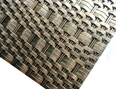 China Stainless Steel Woven Wire Fabric , Decorative Architectural Rigid Mesh Facade for sale