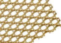 China Light Brass Color Decorative Architectural Woven Mesh For Hall Screen Parition for sale