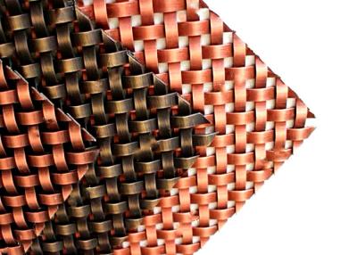 China Building Facades Flat Wire Decorative Screen , Wire Mesh For Furniture Designs for sale
