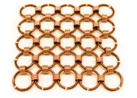 China Metal Mesh Drapery / Brass Wire Ring Mesh Curtain Conect With 8mm Circle Dia for sale