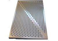 China 3mm SS Round Hole Perforated Metal Panels For Wall Panelling With Floding Edge for sale