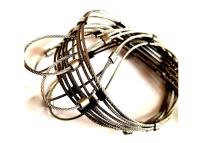 China Tin Copper Plated AISI316 Safety Stainless Steel Cable Mesh With 80mm Apr 2mm Dia for sale