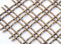China Anti - Bronze Architectural Crimped Woven Mesh For Wine Cabinets Decoration for sale