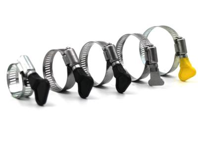 China 12.7mm American Style Perforated Stainless Steel Clamp With Handle For HAVC for sale