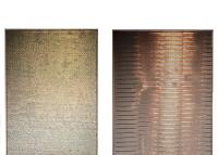 China Brass Weave Wire Mesh Fabric Laminated Glass Wine Cellar Decoration for sale