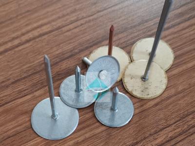 China 12Gauge 38mm Ductwork Metal Cupped Head Weld Pins  For HVAC System for sale