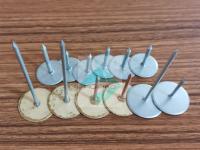 China 2.7mm X 30MM Length Capacitor Discharge Cupped Head Weld Pins With Insulated Treatment base washer for sale