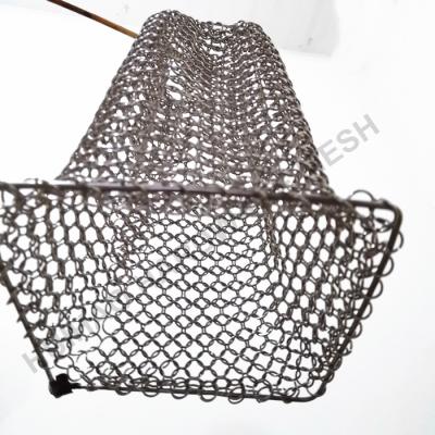 China Silver Color Welded 1.2mm Ring Mesh Fabric For Decoration Facade Wall for sale
