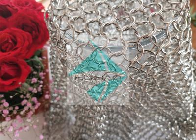 China DIY Handmade Aluminum alloy Light Partitioning Metal Ring Mesh With Electroplating Bronze Color for sale