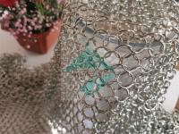 China Stainless Steel Weld Electroplating Ring Mesh Curtain 2mm Wire 20mm External Diameter for sale