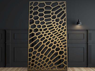 China 1220*2440 Decorative Bronze Mesh Screen Customized Modern Interior Room Divider for sale