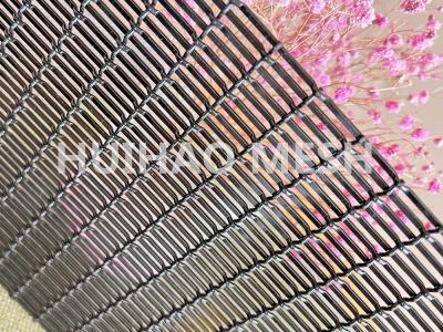 China Wall Coverings Design 1.5mm Architectural Woven Wire Mesh Pvdf Black Color Aluminum for sale