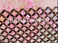 China 42% Open Area Antique Bronze Decorative Steel Wire Mesh Ss 304 For Furniture Cabinet Door for sale