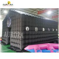 China Bar Inflatable Nightclub Tent Event Black Inflatable Party Tent With LED Lighting for sale