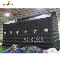China Bar Inflatable Nightclub Tent Event Black Inflatable Party Tent With LED Lighting for sale