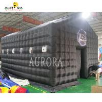 China Bar Inflatable Nightclub Tent Event Black Inflatable Party Tent With LED Lighting for sale