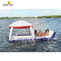 China Custom PVC Inflatable Floating Boat Dock Water Air Pontoon Swim Deck Platform for sale