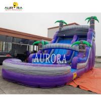 China Purple Giant Inflatable Water Slide Waterproof For Summer Fun for sale