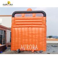 China Orange Inflatable Water Slide With Pool Bounce House For Summer for sale