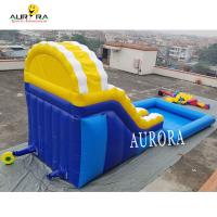 China Indoor Jumping Inflatable Water Slide Blue And Yellow Inflatable Slide for sale