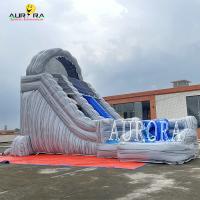 China Grey Inflatable Dry Slide Bounce House With Curve Fun For All Ages for sale